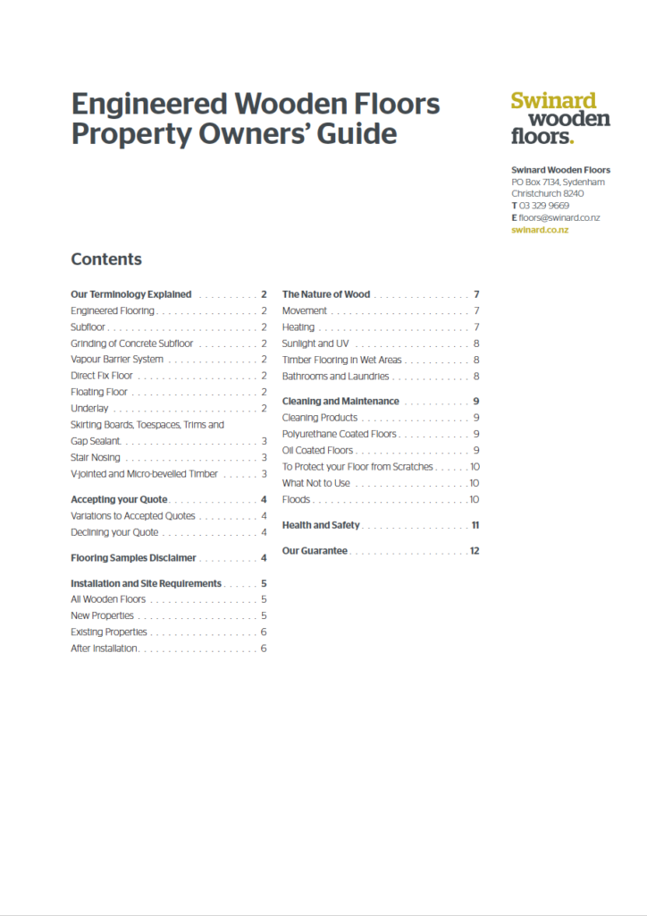 Wooden Flooring - Installation & Site Requirements | Swinard Wooden Floors